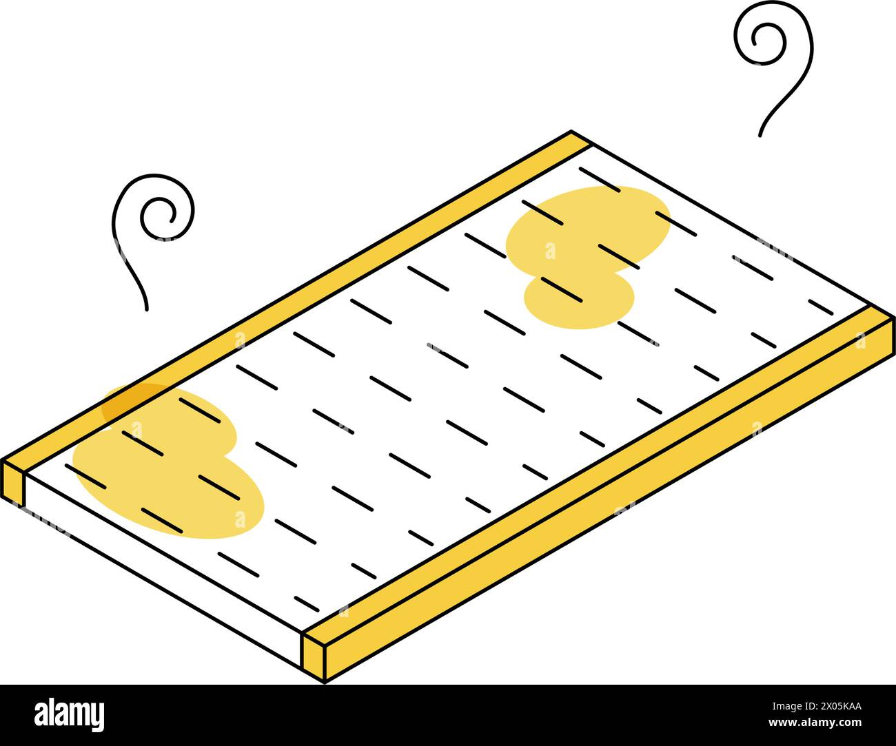 Home renovation, old tatami mats, simple isometric illustration, Vector ...