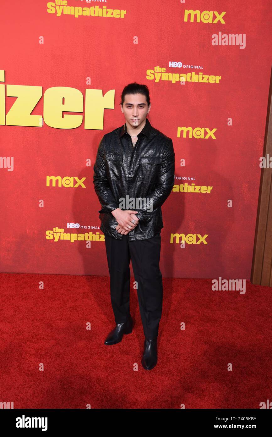 Los Angeles, California, USA 9th April 2024 Actor Sebastian Amoruso ...