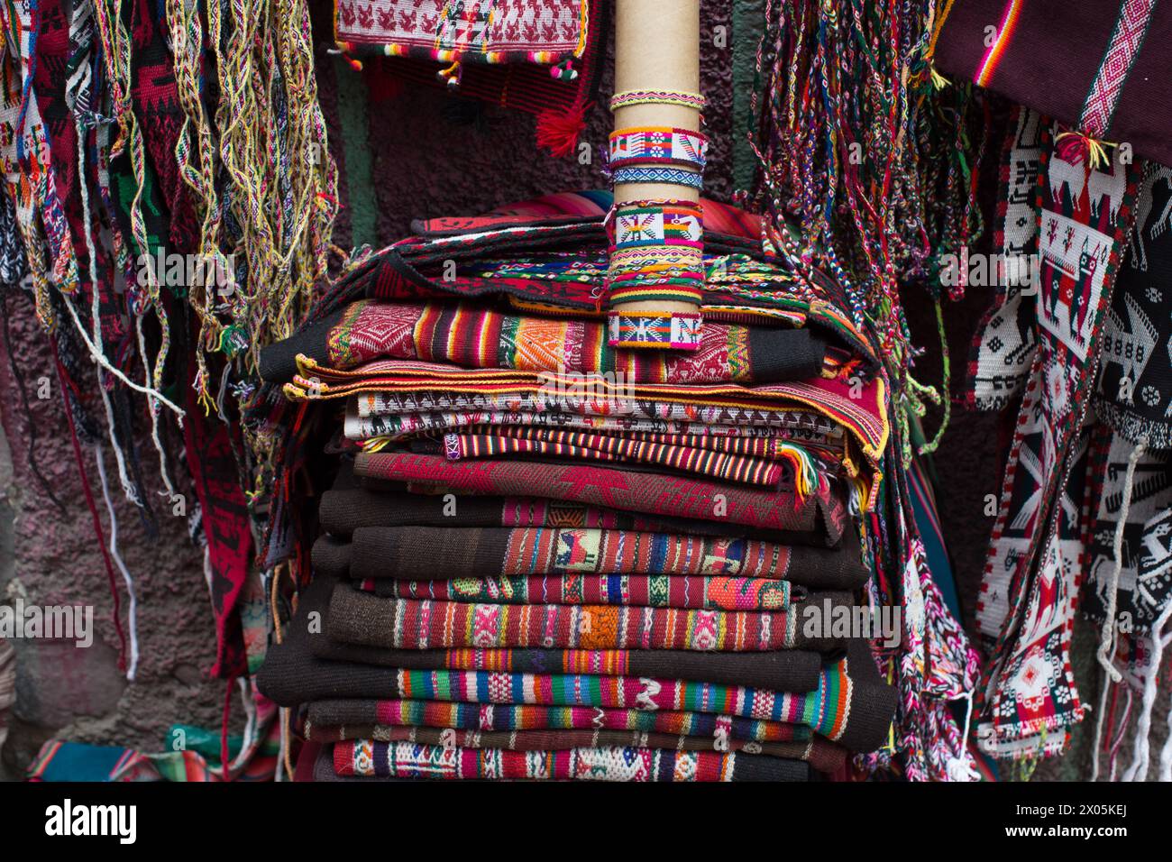 Traditional weaving of fine wool textiles in the Andean region of ...