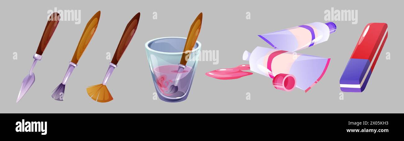Water glass paint brush Stock Vector Images - Alamy
