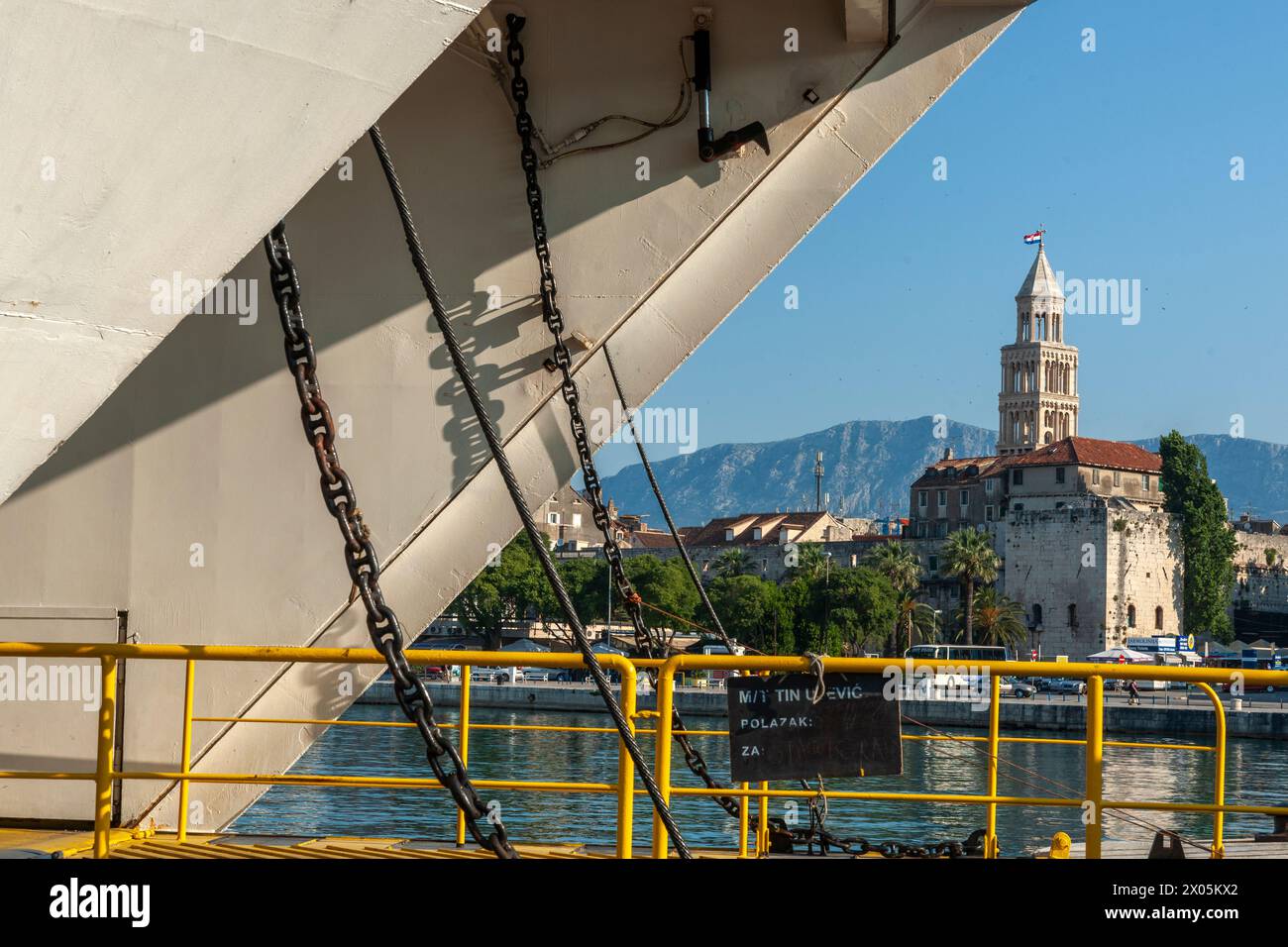 Ferry at wharf in Split Croatia Stock Photo - Alamy