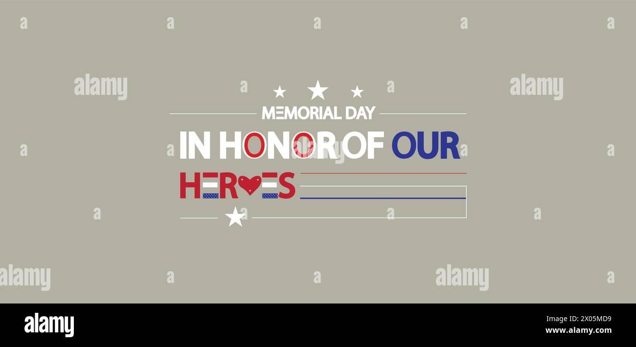 A Tribute in Art Honoring Our Heroes on Memorial Day Stock Vector Image ...