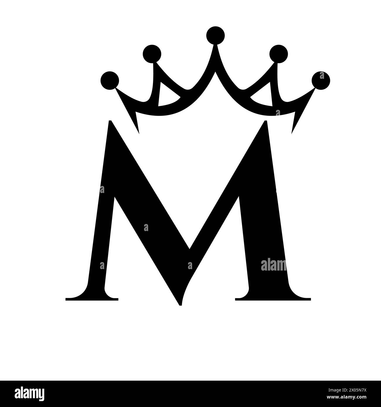 Letter M Crown Logo for Queen Sign, Beauty, Fashion, Star, Elegant ...
