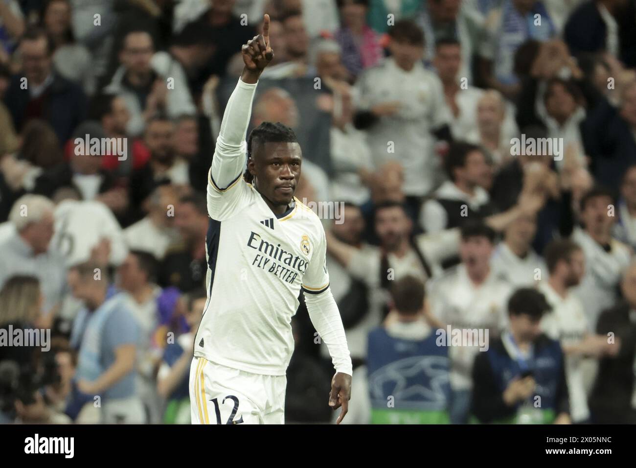 Eduardo Camavinga of Real Madrid celebrates the first goal for Real ...