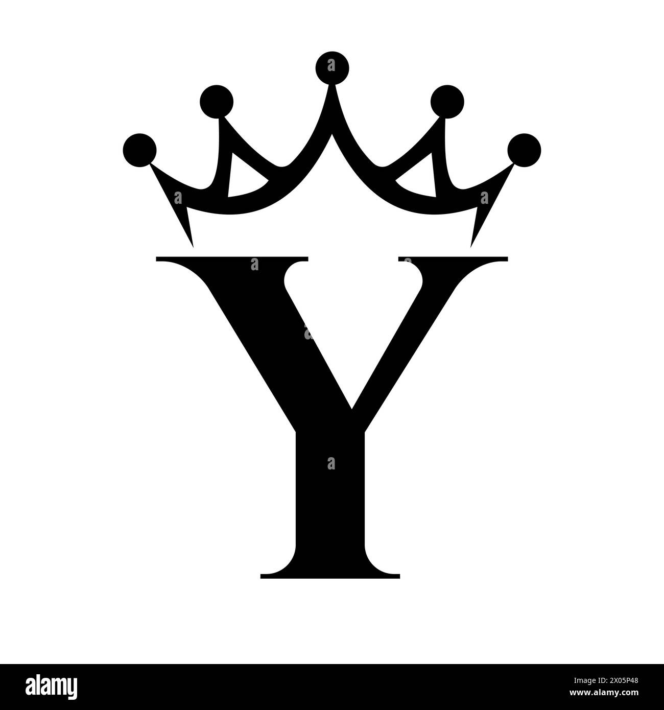 Letter Y Crown Logo for Queen Sign, Beauty, Fashion, Star, Elegant ...