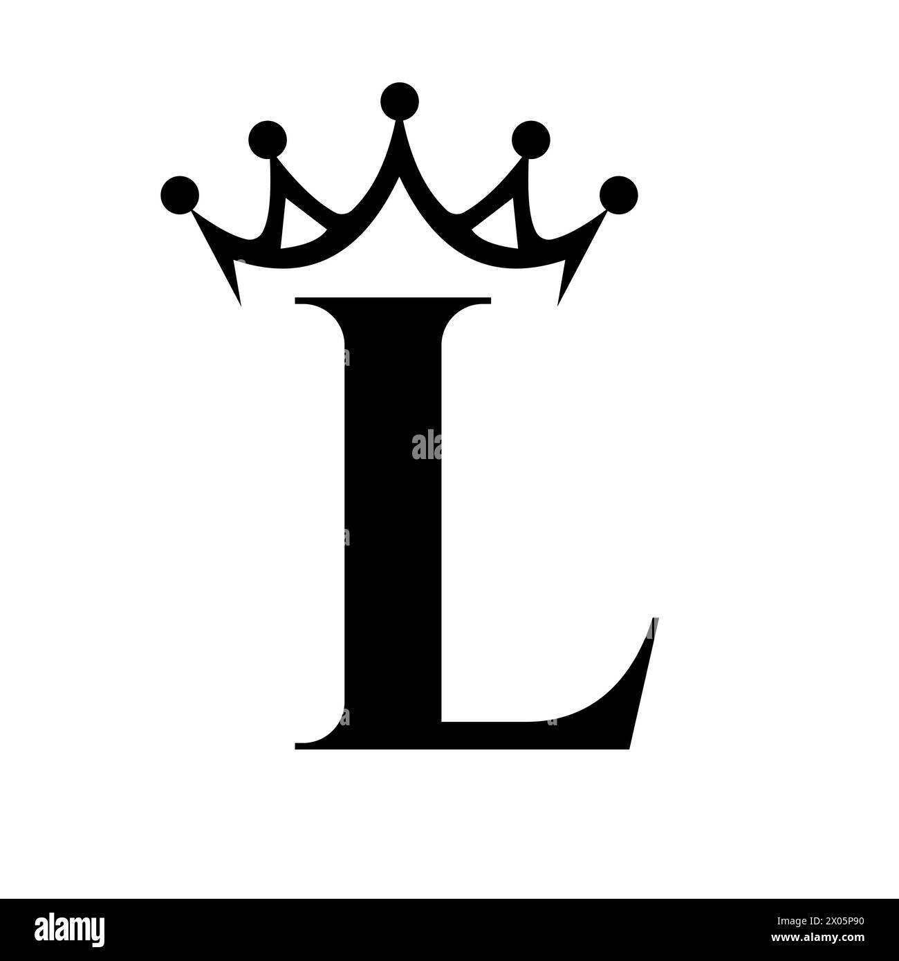 Letter L Crown Logo for Queen Sign, Beauty, Fashion, Star, Elegant ...