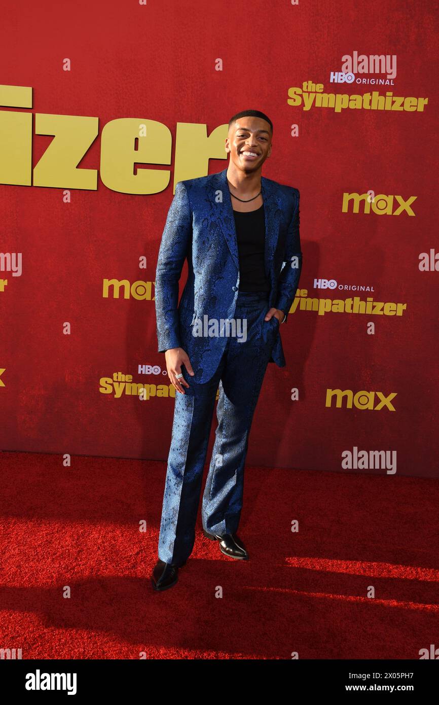 Los Angeles, California, USA 9th April 2024 Actor Maxwell Whittington ...