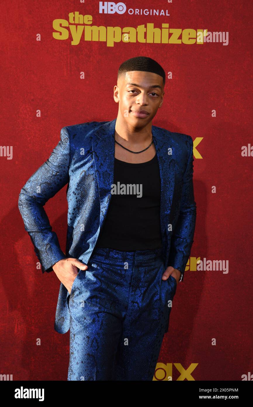 Los Angeles, California, USA 9th April 2024 Actor Maxwell Whittington ...