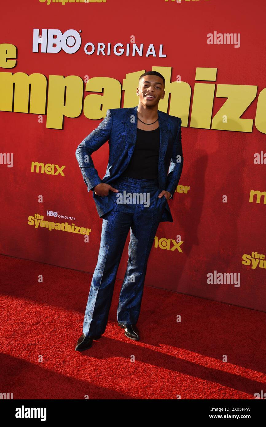 Los Angeles, California, USA 9th April 2024 Actor Maxwell Whittington ...