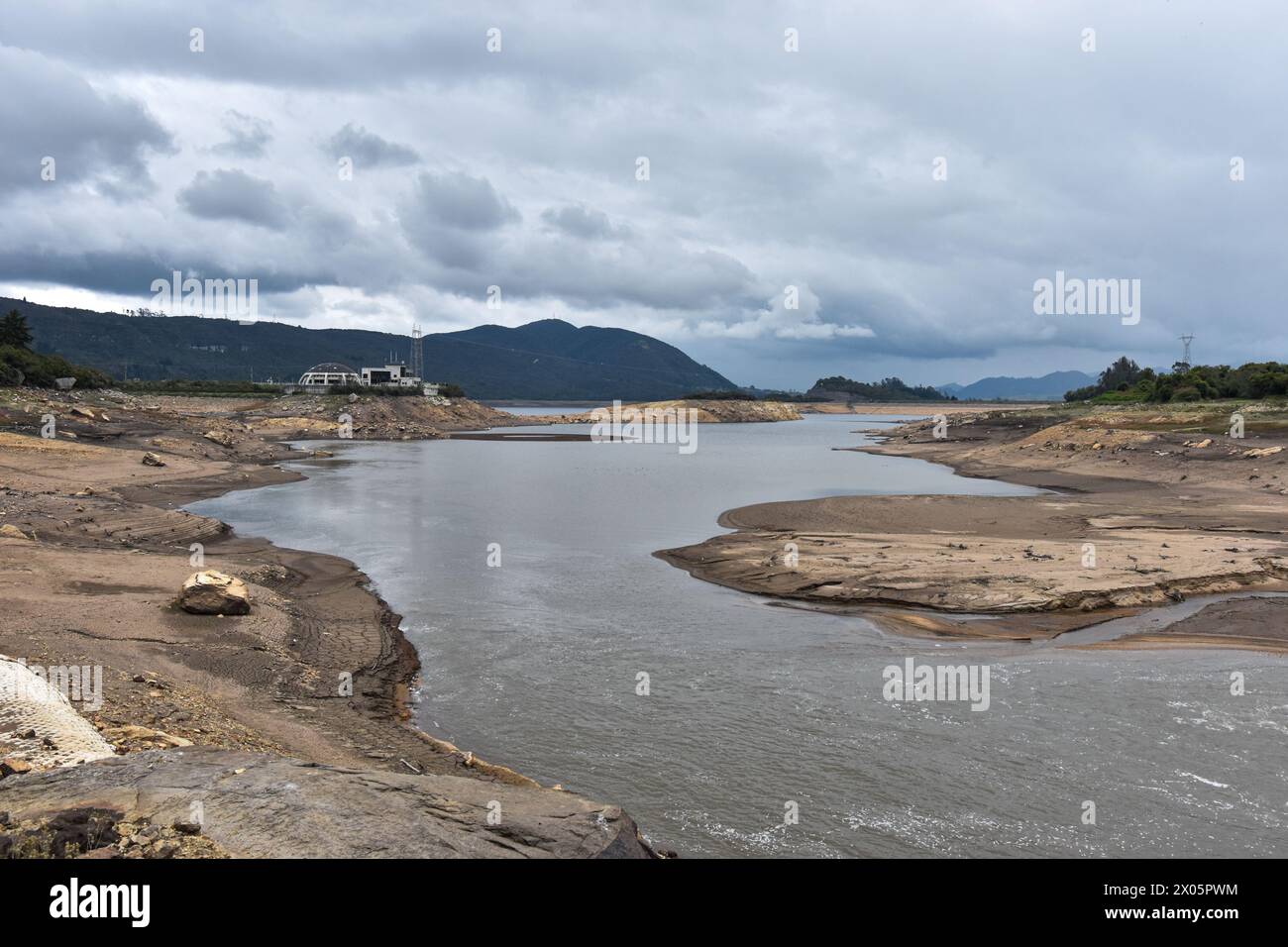 Bogota, Colombia. 08th Apr, 2024. A view of the San Rafael reservoir of ...