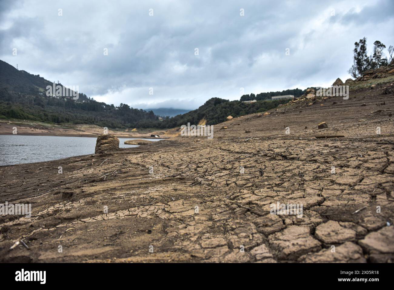 Bogota, Colombia. 08th Apr, 2024. A view of the San Rafael reservoir of ...