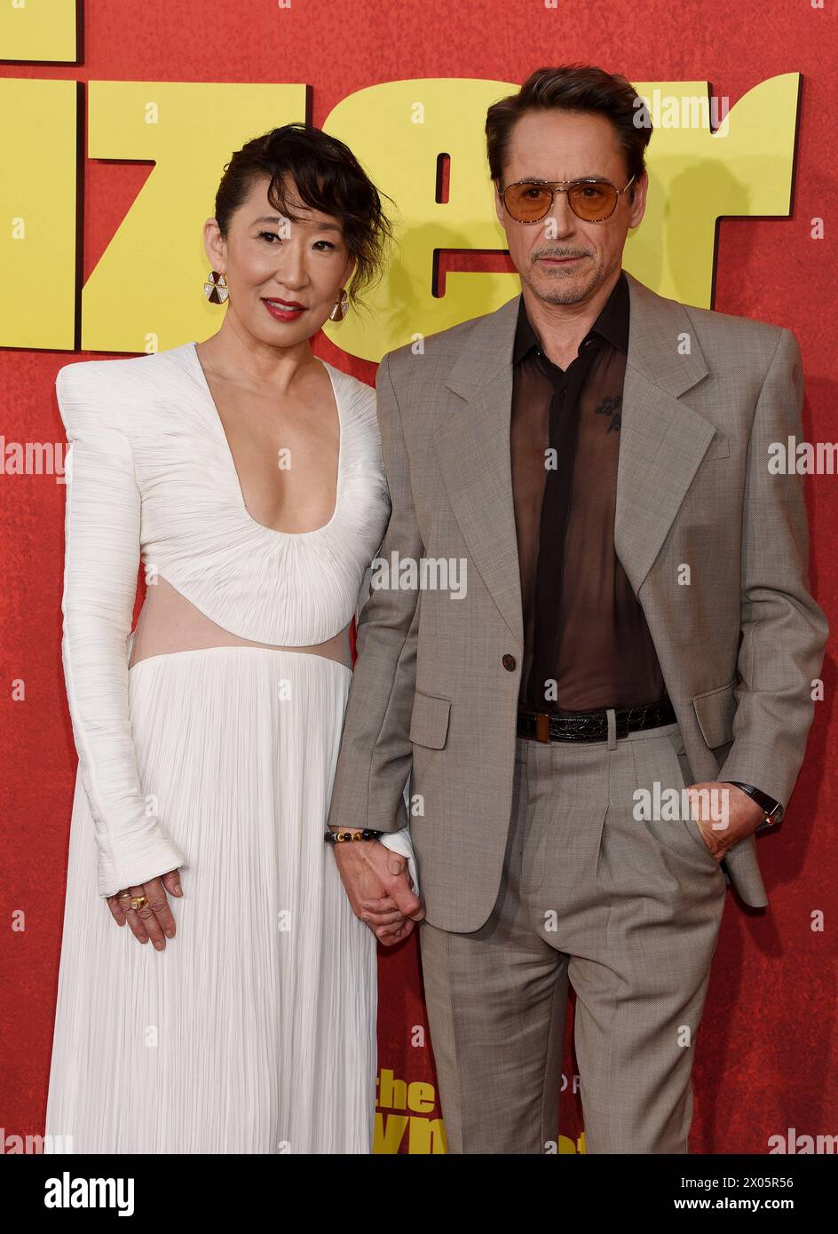 Los Angeles, USA. 09th Apr, 2024. Sandra Oh and Robert Downey Jr. arriving at HBO's “The ...