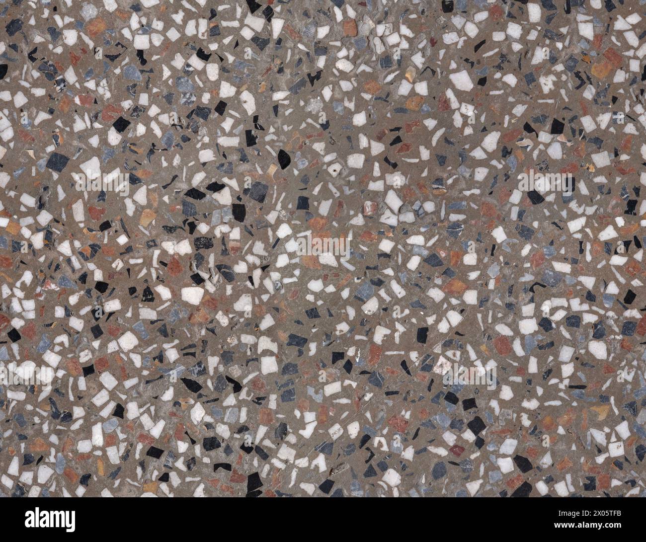 Seamless texture of grey terrazo floor Stock Photo - Alamy
