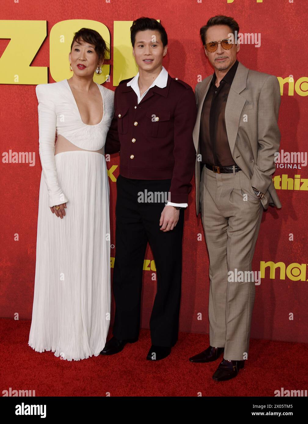 Los Angeles, USA. 09th Apr, 2024. Sandra Oh, Hoa Xuande and Robert ...