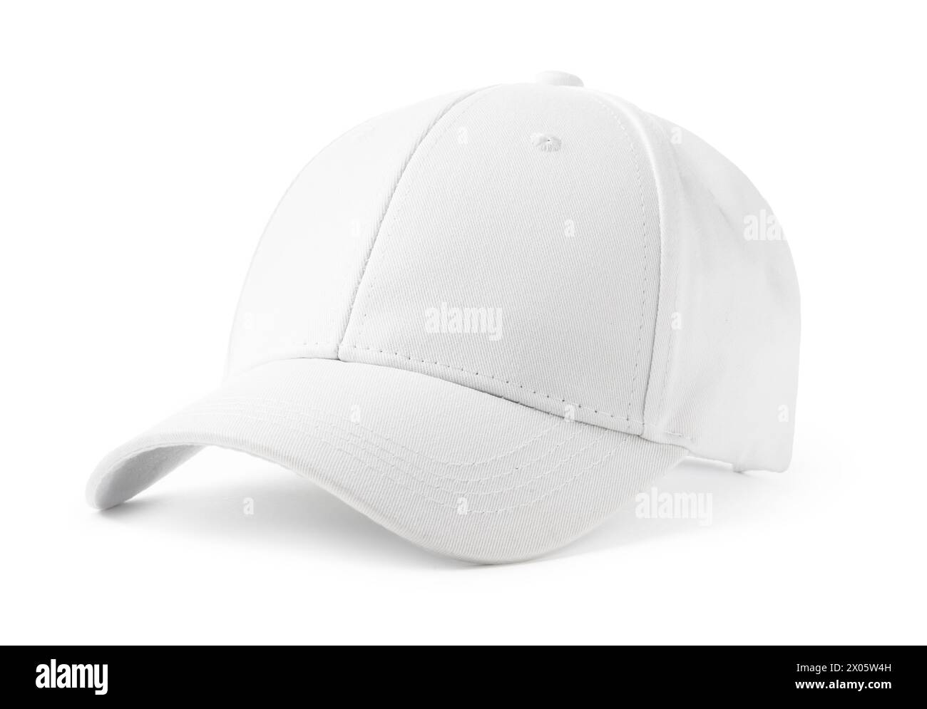 White Baseball Cap on White Background Stock Photo - Alamy