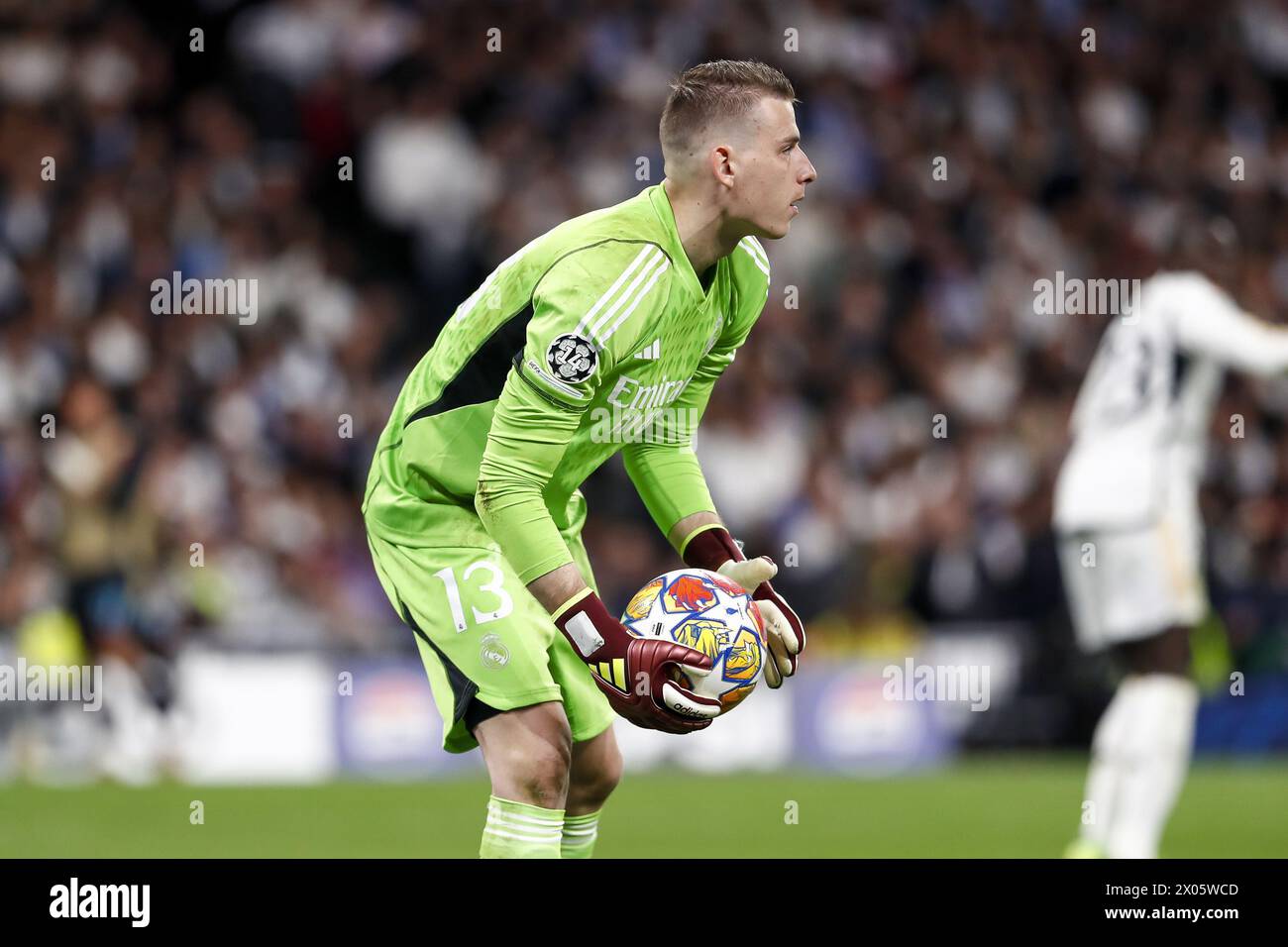 Andriy Lunin of Real Madrid during the UEFA Champions League, Quarter ...