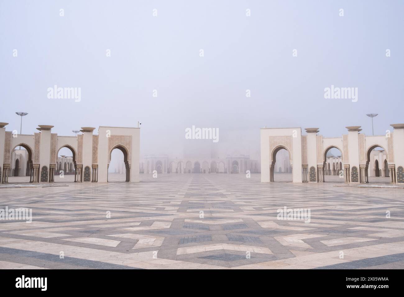 View of the Hassan-II Mosque, one of the largest mosques in the world ...