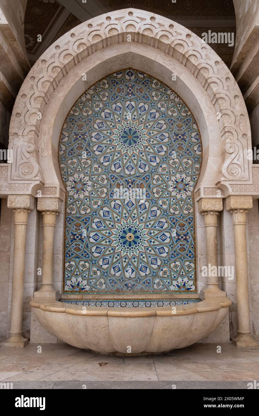 View of the Hassan-II Mosque, one of the largest mosques in the world ...
