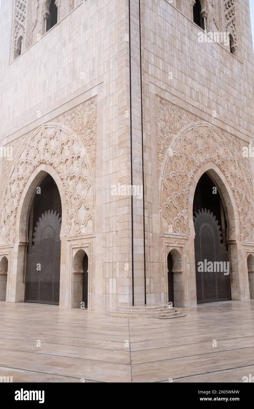 View of the Hassan-II Mosque, one of the largest mosques in the world ...