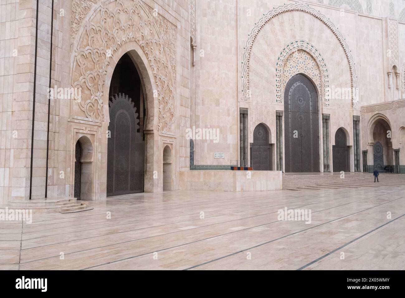 View of the Hassan-II Mosque, one of the largest mosques in the world ...