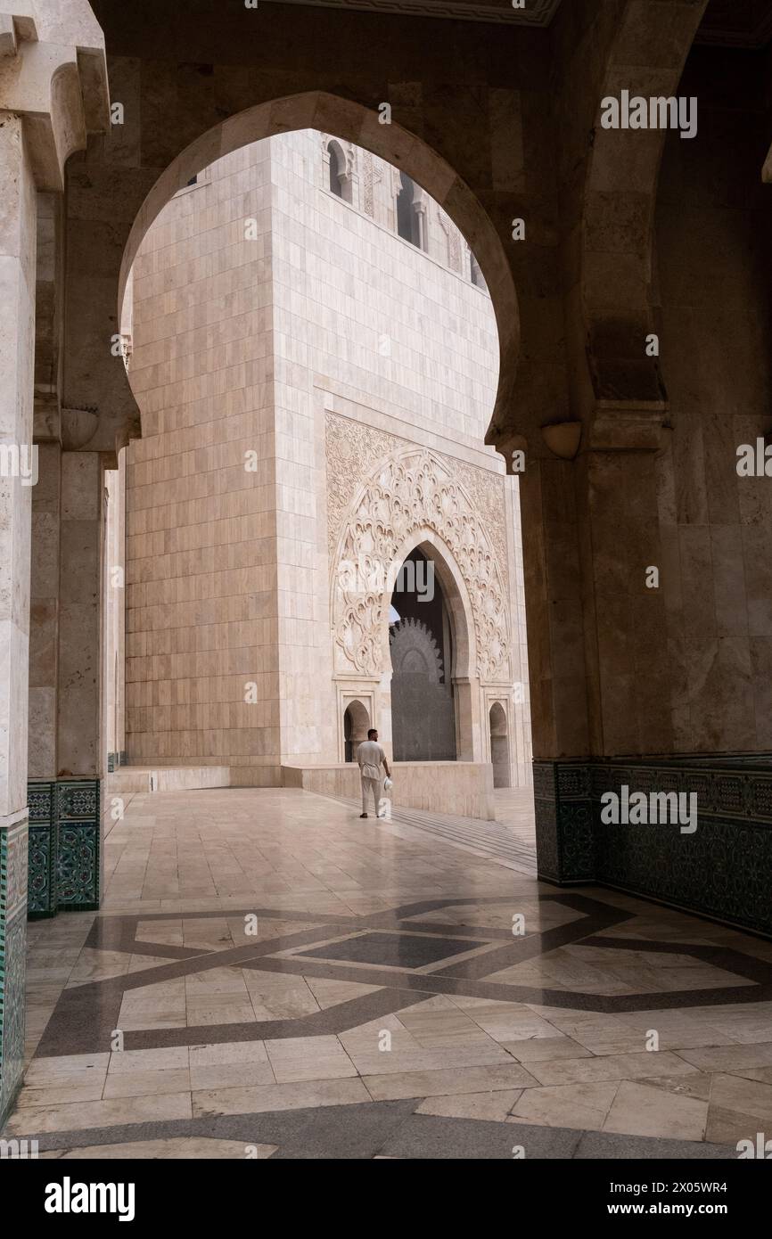 View of the Hassan-II Mosque, one of the largest mosques in the world ...