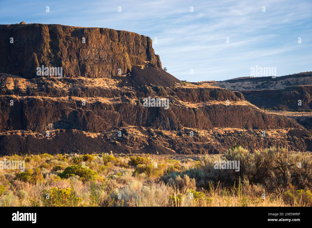 Steamboat Rock State Park by Banks Lake in the Grand Coulee, in ...