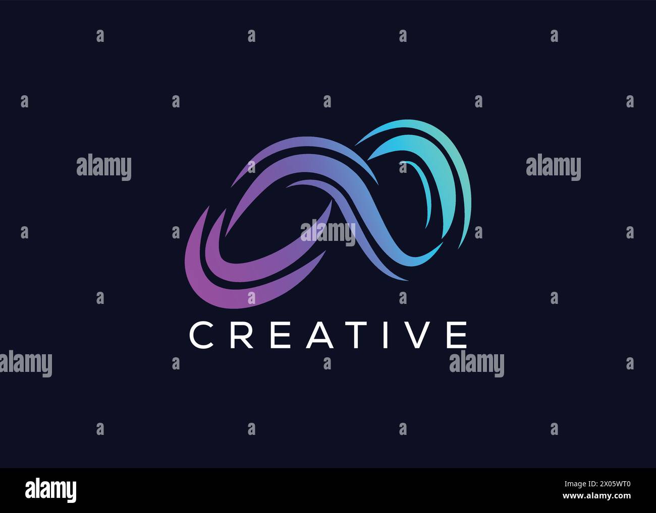 Creative and minimal colorful infinity logo vector template. Modern ...