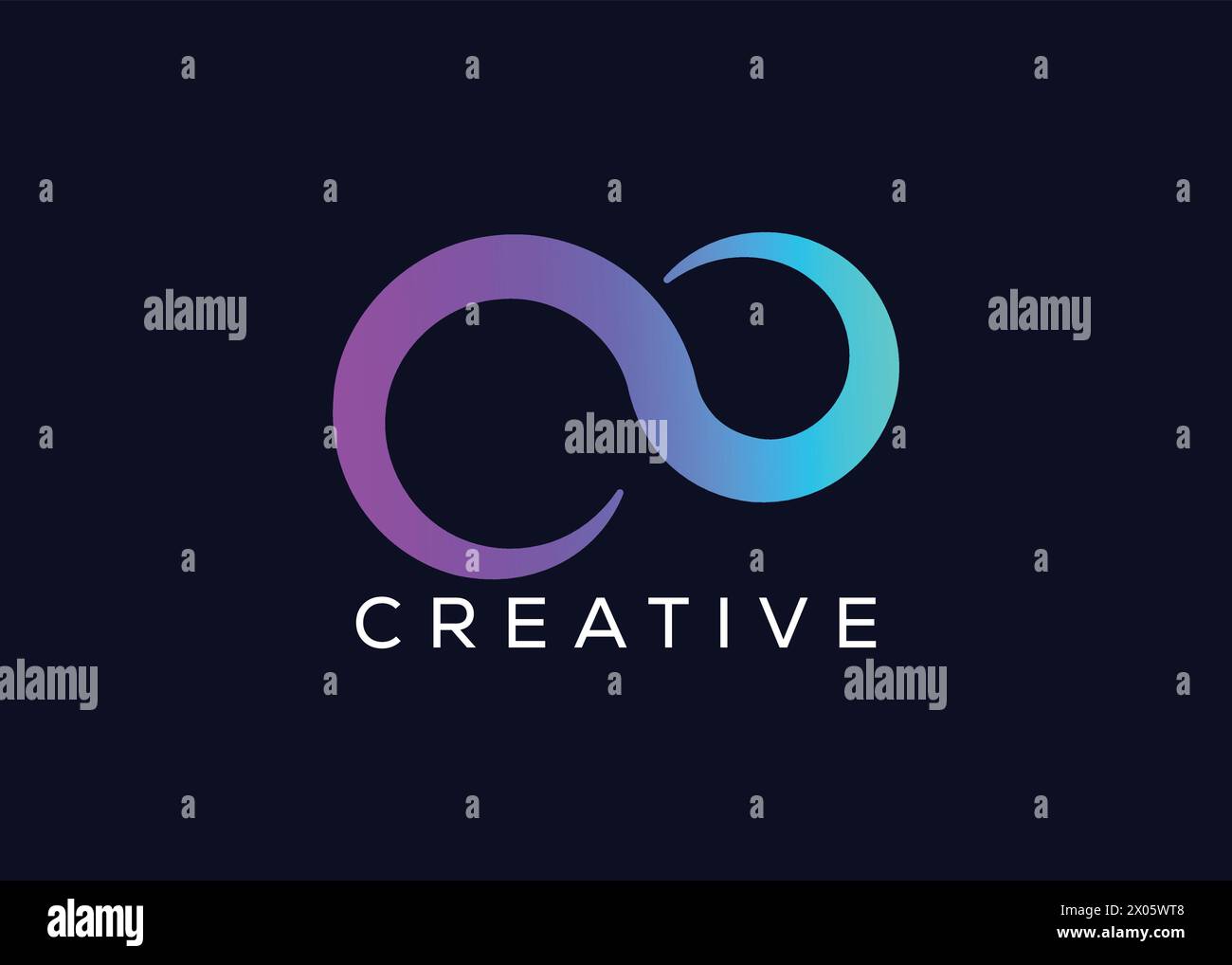 Creative and minimal colorful infinity logo vector template. Modern ...