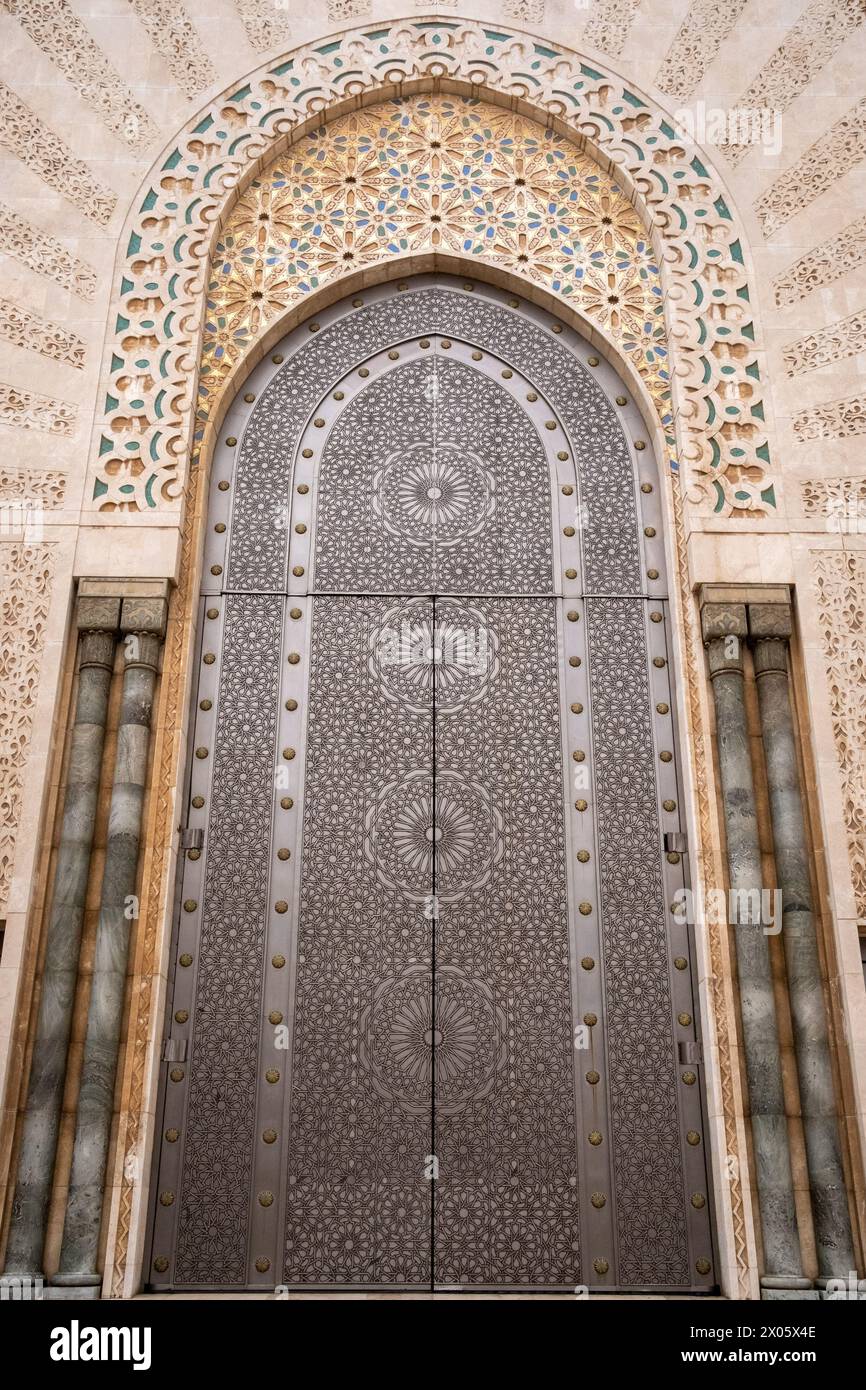 View of the Hassan-II Mosque, one of the largest mosques in the world ...