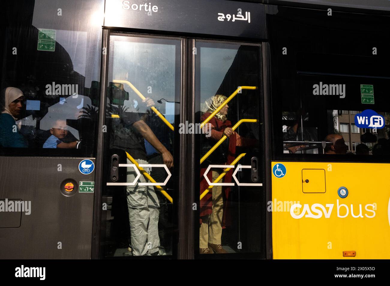 The bus, public transport in Casablanca, 5 October 2023. Casablanca, a ...