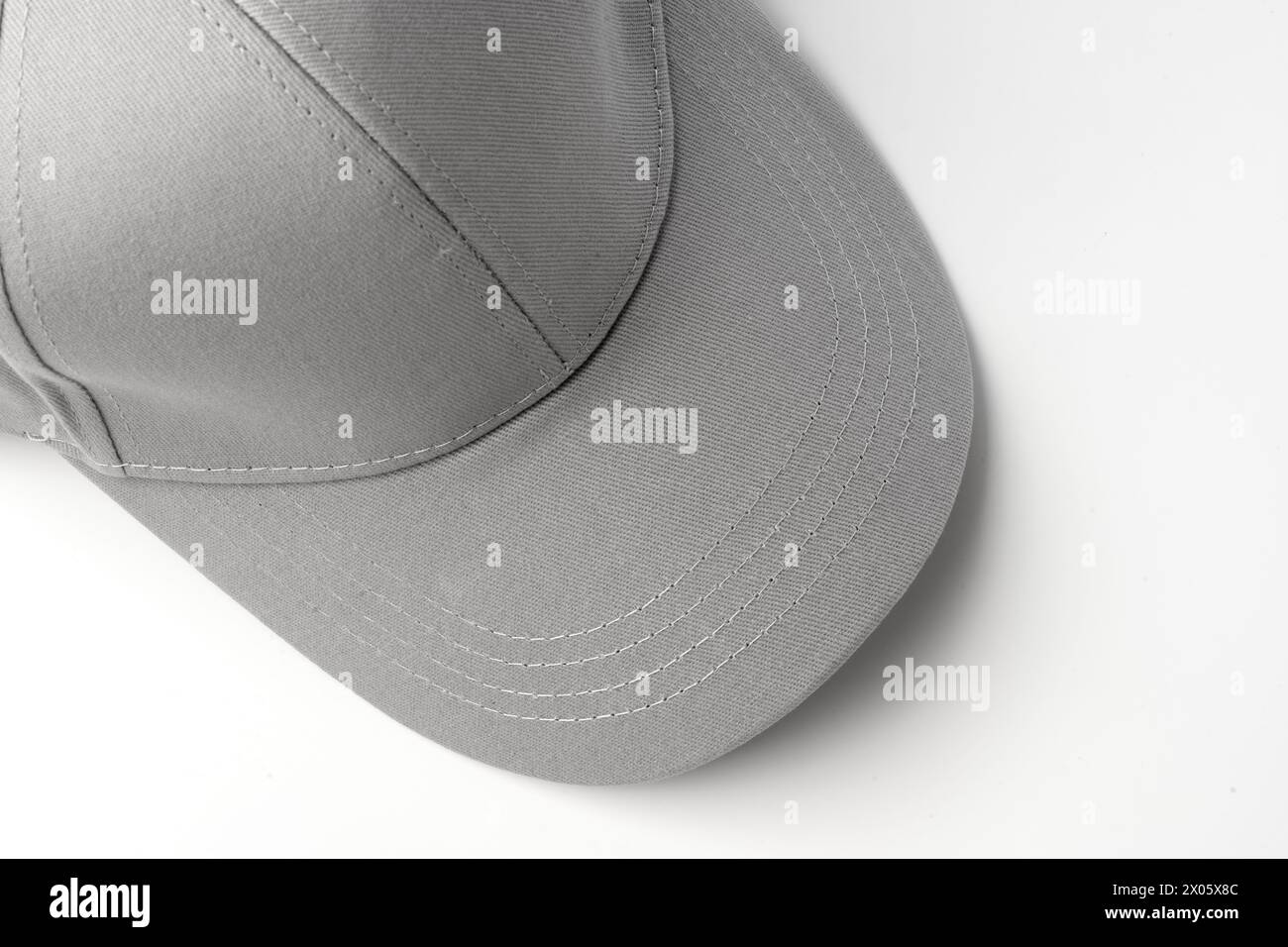 Gray Baseball Cap on White Background Stock Photo - Alamy