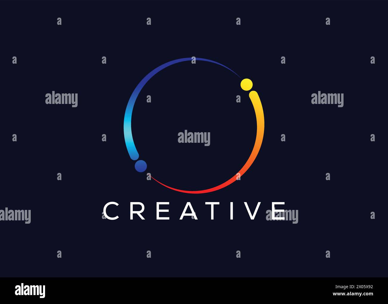 Creative and minimal abstract Circle technology logo vector template ...