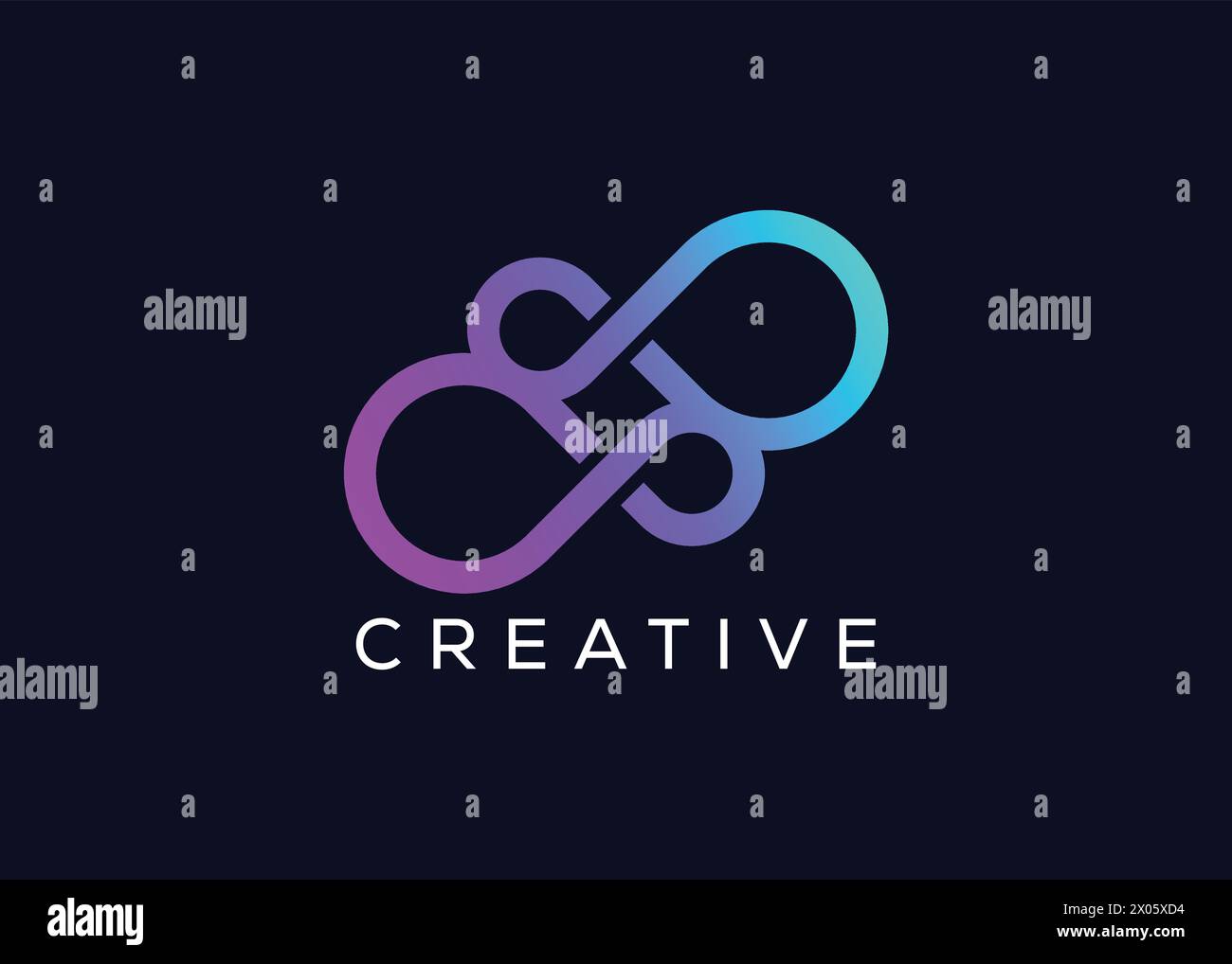 Creative and minimal colorful infinity logo vector template. Modern ...