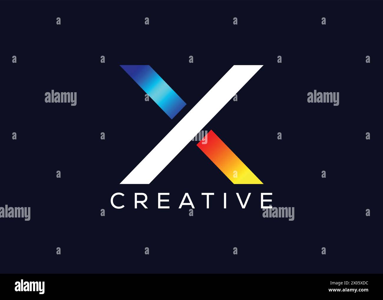 Creative and minimal Letter X colorful logo vector template. Modern X ...