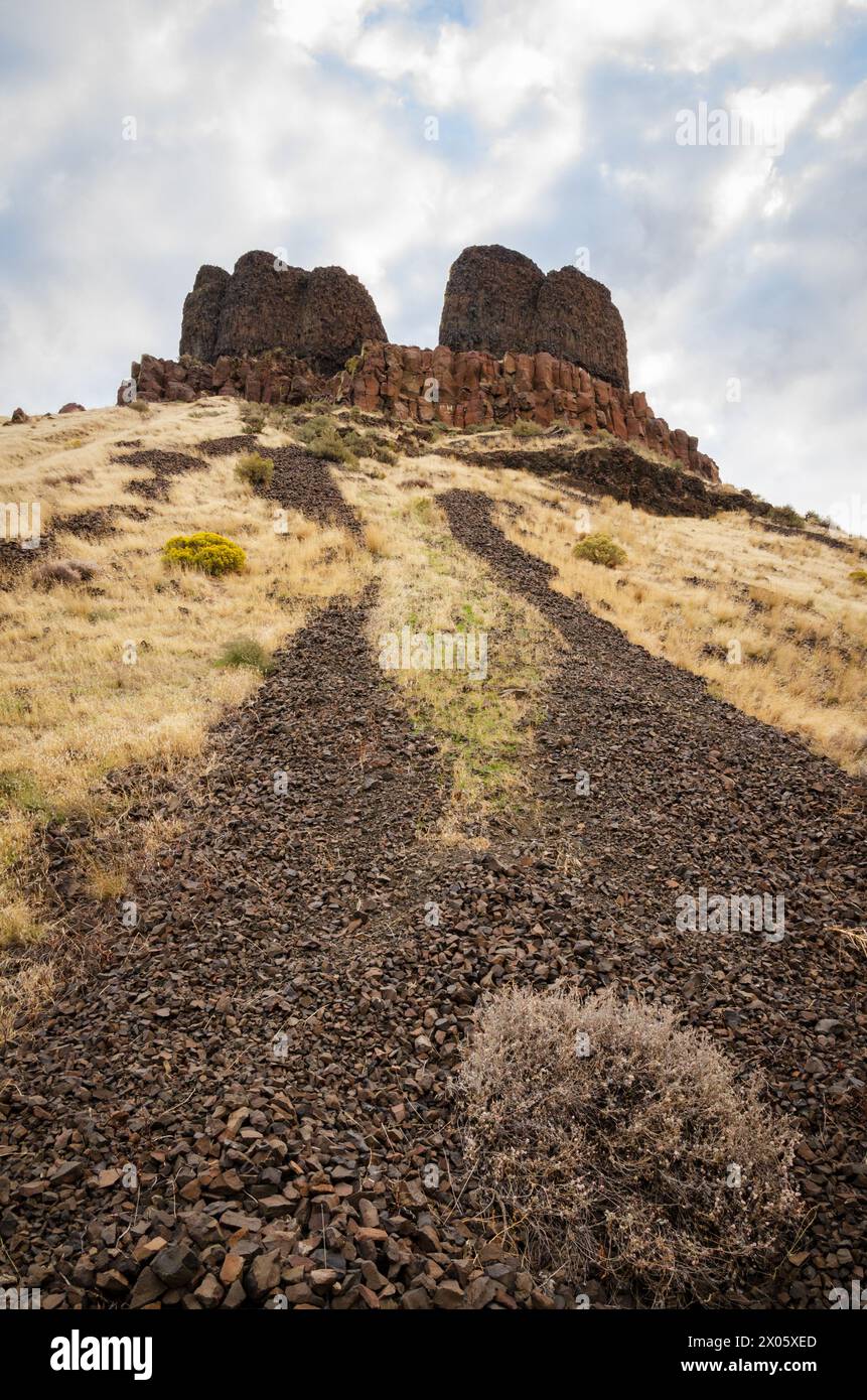 Twin Sisters Rocks, Two Pillars of Basalt in Washington State, USA ...