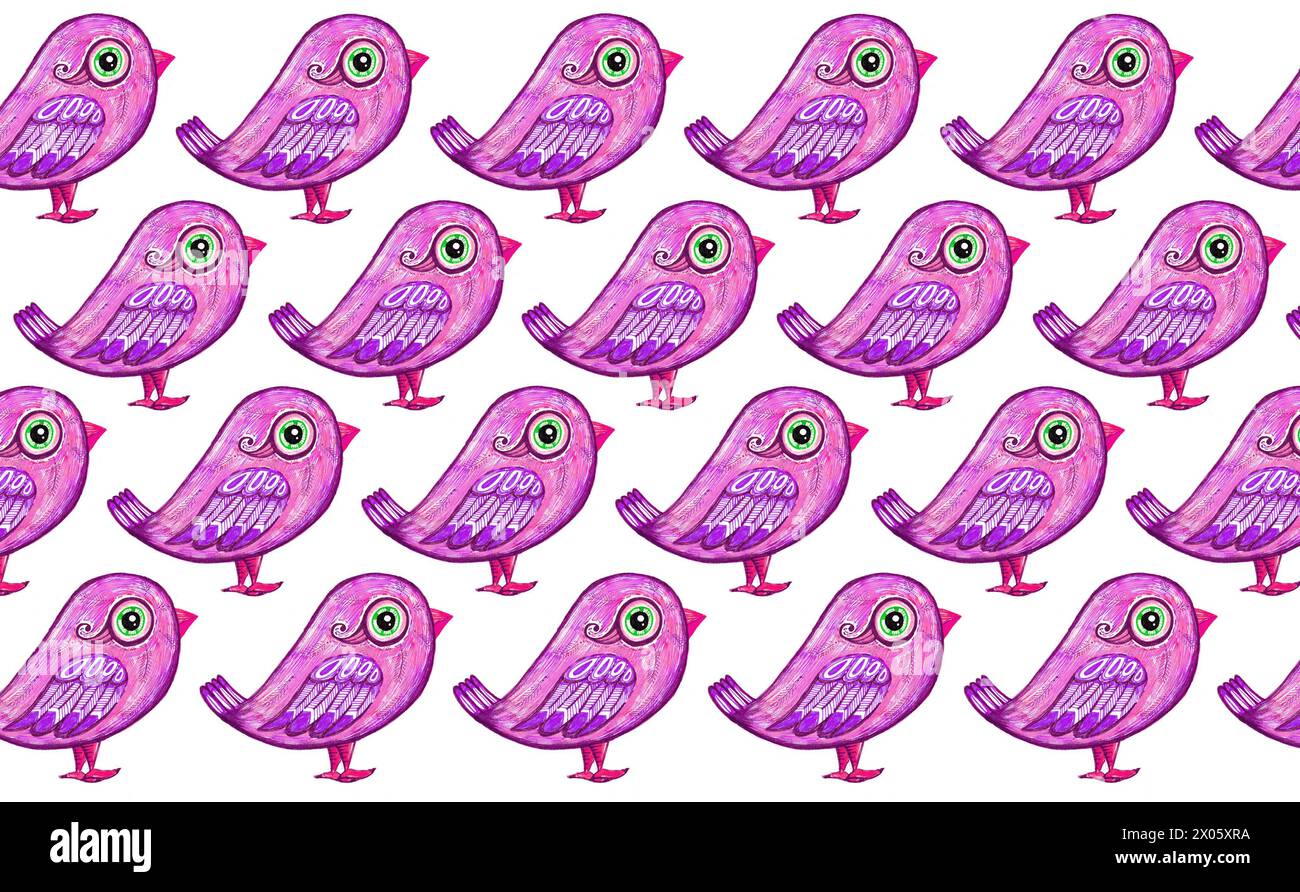 Repeated pattern of elegant birds hi-res stock photography and images ...