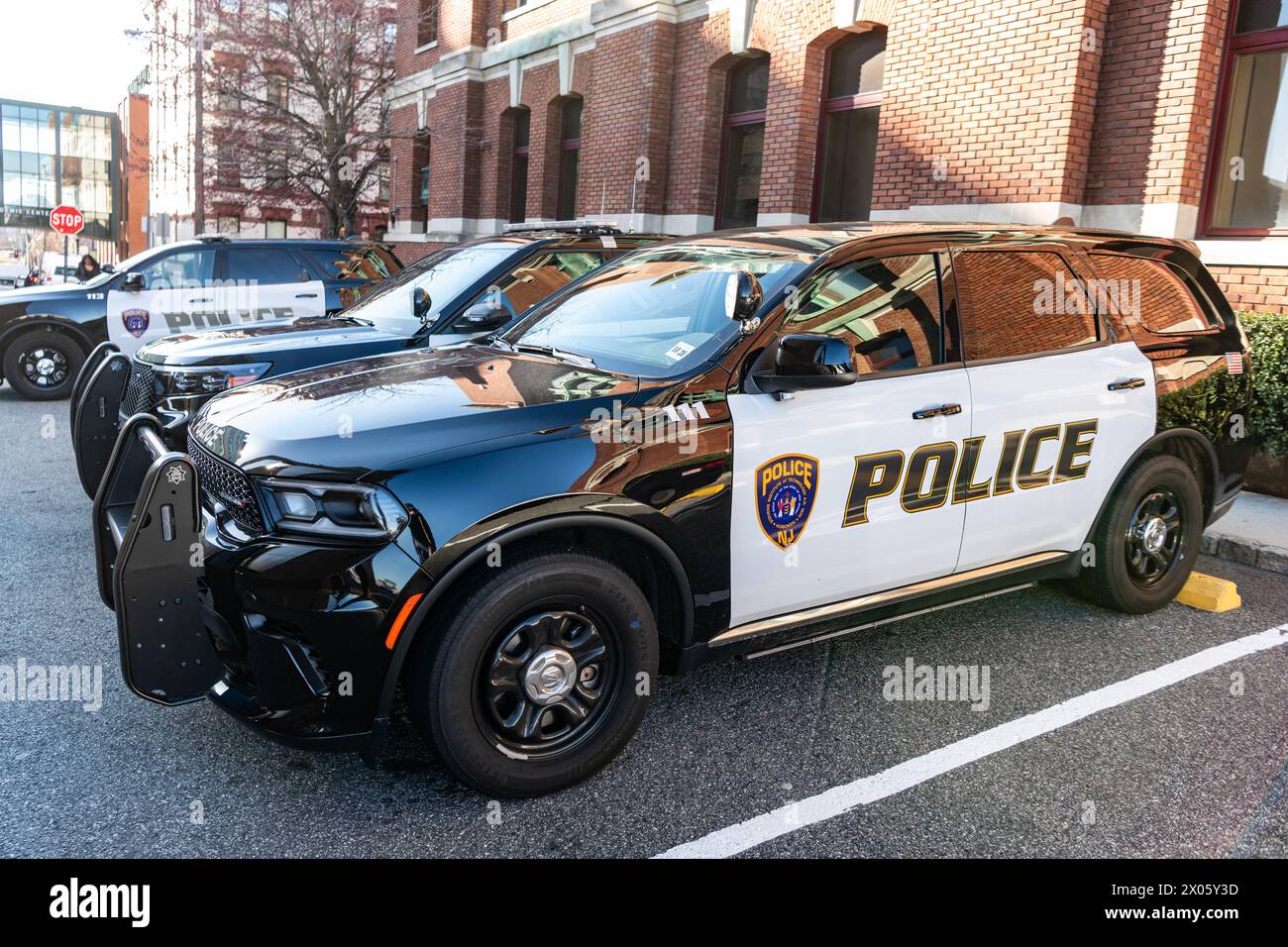 New York City, USA - March 25, 2024: Dodge Durango Police car parked ...