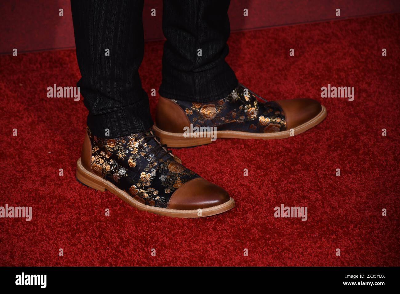 Los Angeles, California, USA 9th April 2024 Actor Scott Ly, shoe detail ...