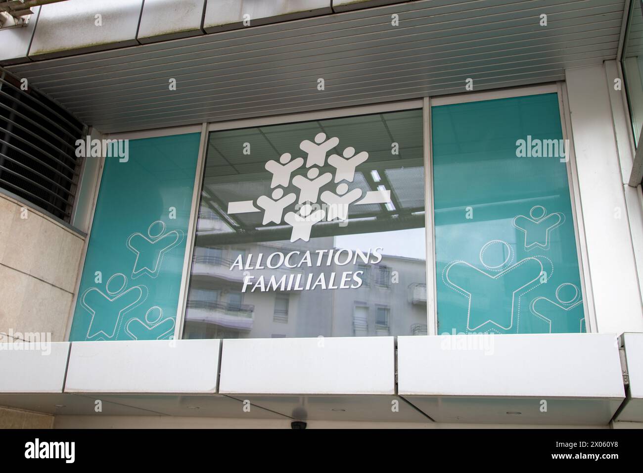 Angouleme , France - 04 08 2024 : Caisse allocations familiales logo ...