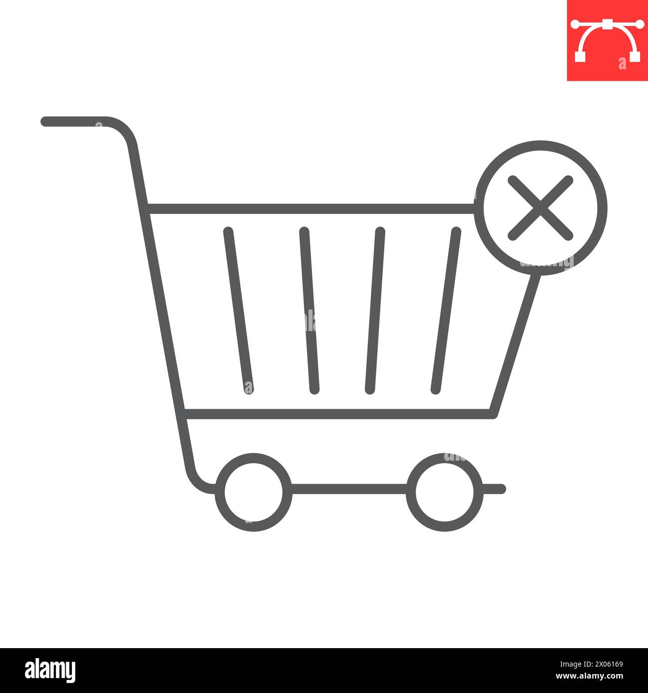 Remove from cart line icon, e-commerce and shopping, delete in cart ...