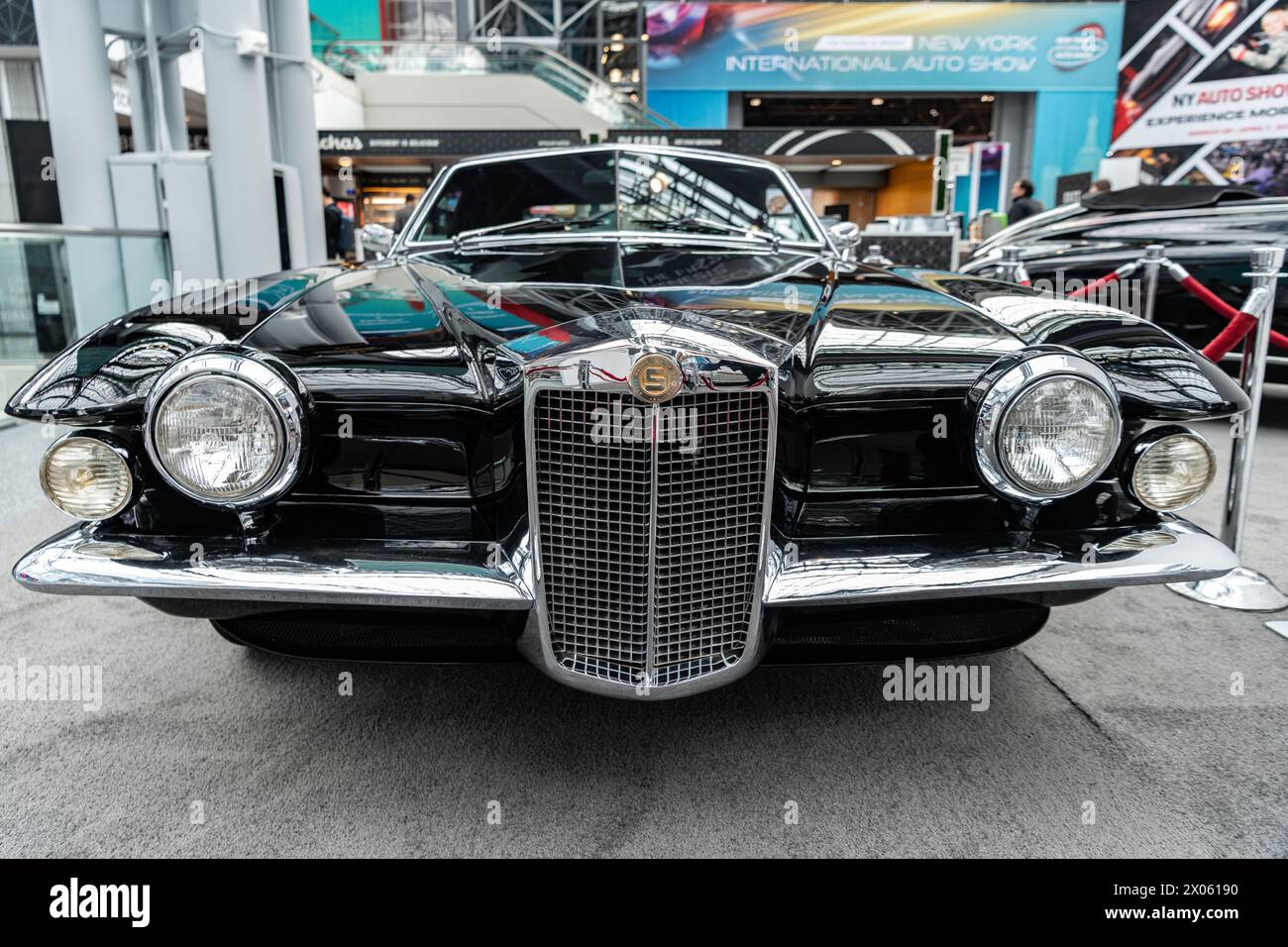 New York City, USA - March 27, 2024: 1971 Stutz Blackhawk retro car at ...
