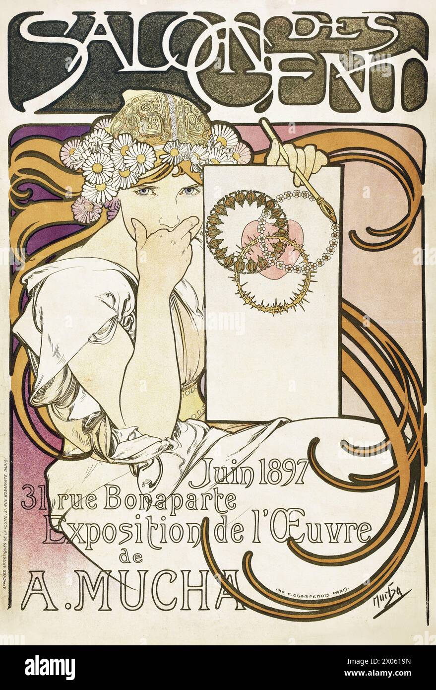 Exhibition of the work of alphonse mucha hi-res stock photography and ...
