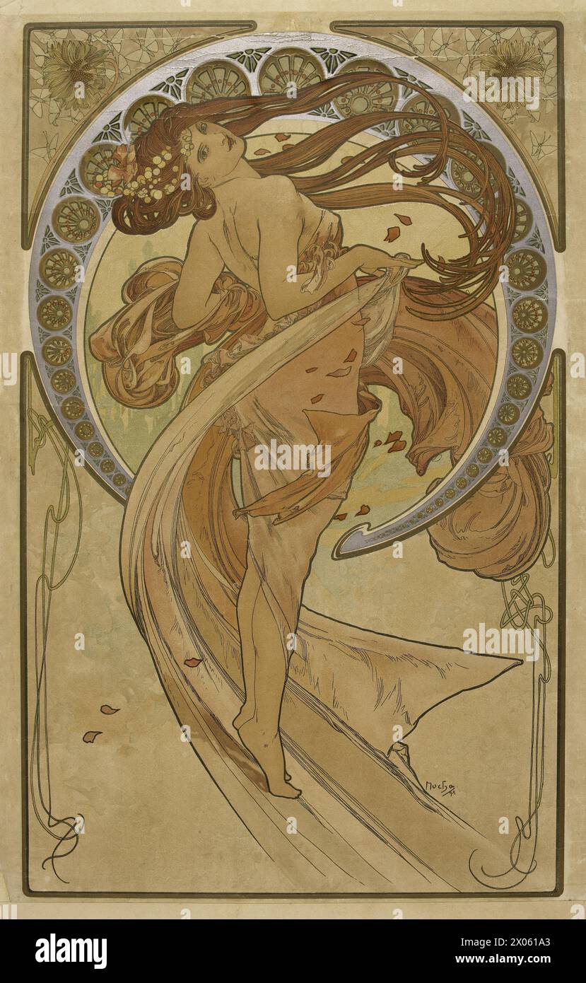 Art Nouveau by Alphonse Mucha - Dance - La danse 1899 Stock Photo - Alamy