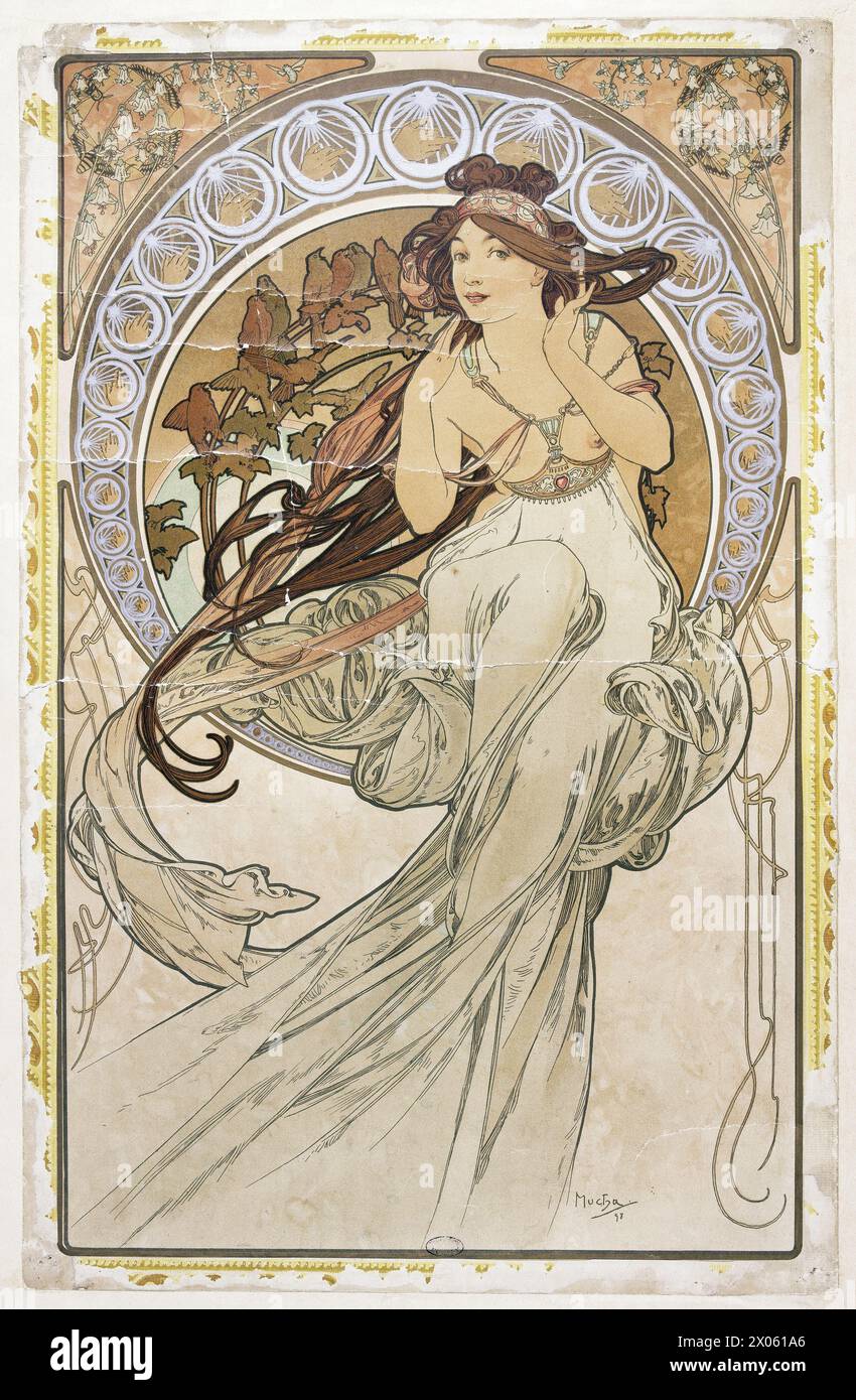 Art Nouveau by Alphonse Mucha - La Musique - Music 1899 - very vintage ...