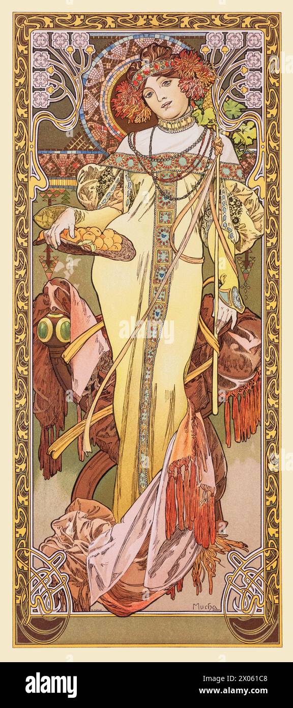 Alphonse Mucha artwork - Seasons - Autumn, 1900 Stock Photo - Alamy