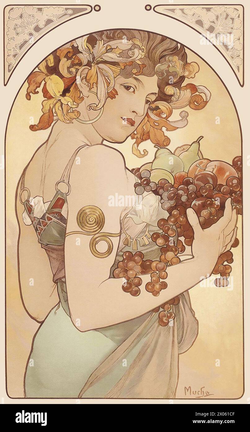 Alphonse mucha art nouveau hi-res stock photography and images - Alamy