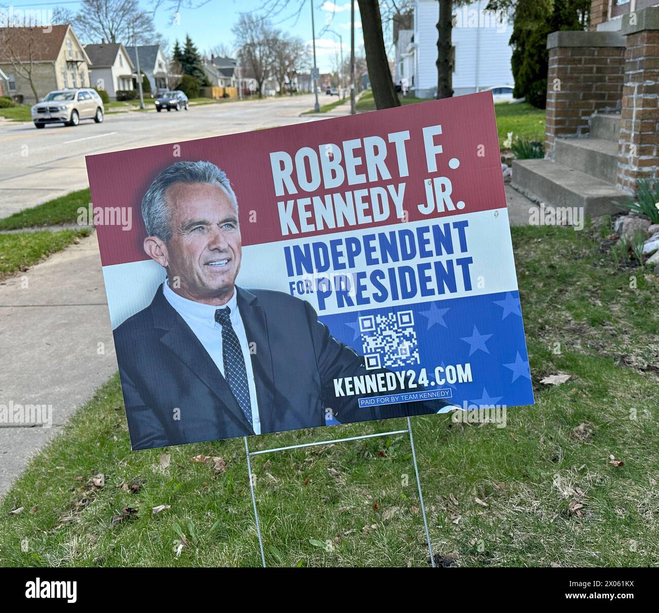 Racine, Wisconsin, USA. 9th Apr, 2024. A campaign sign for third party ...