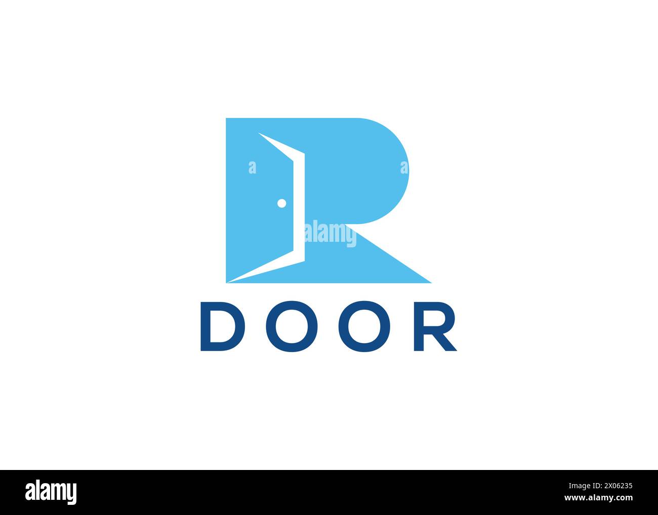 Creative and minimal letter R door logo vector template Stock Vector ...