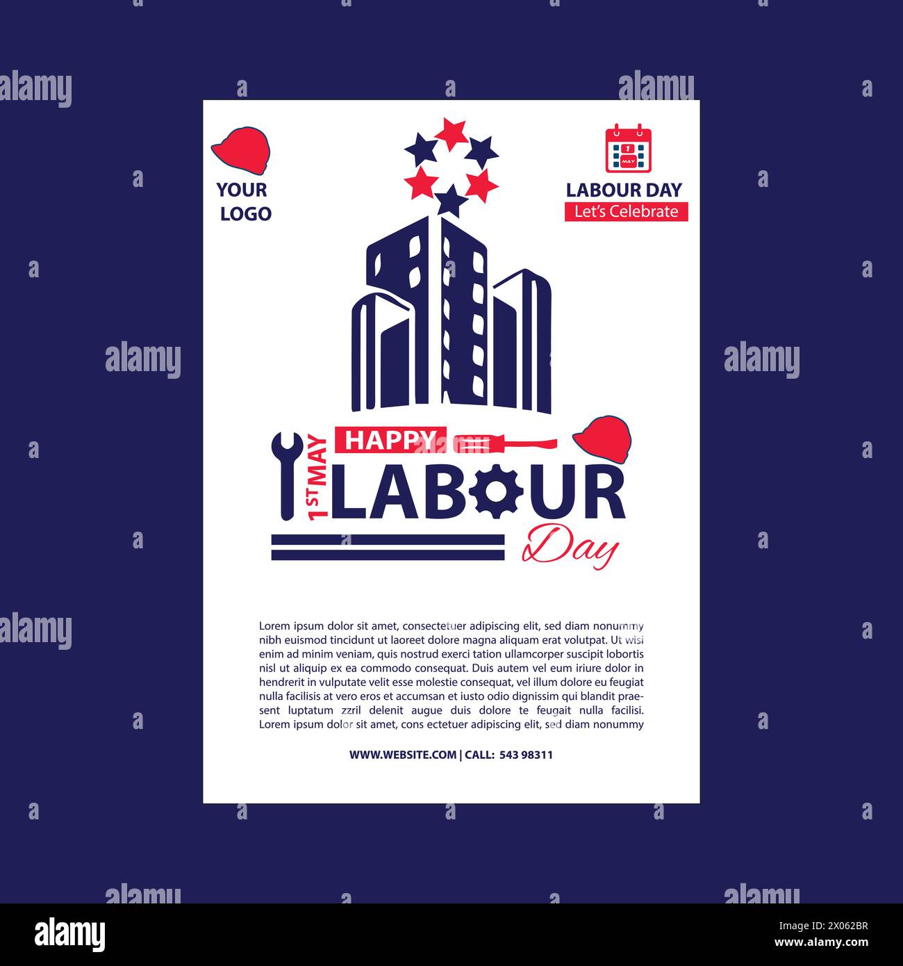 Labour day flyer hi-res stock photography and images - Alamy