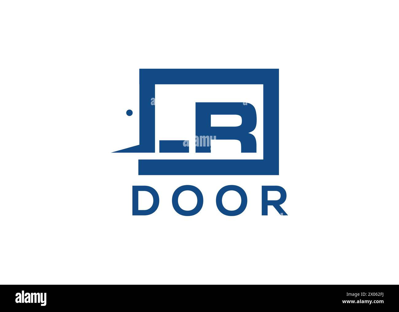 Creative and minimal letter L R door logo vector template Stock Vector ...